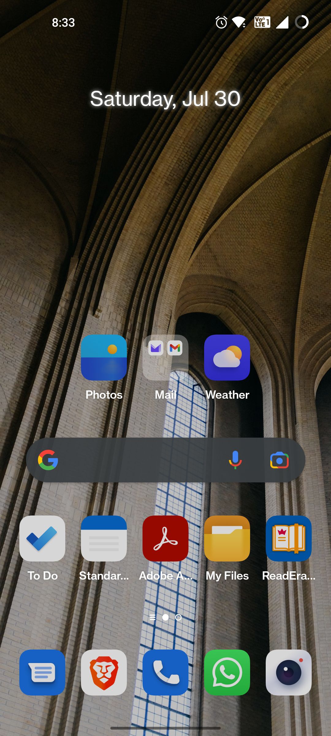 Wallpaper getting dimmed