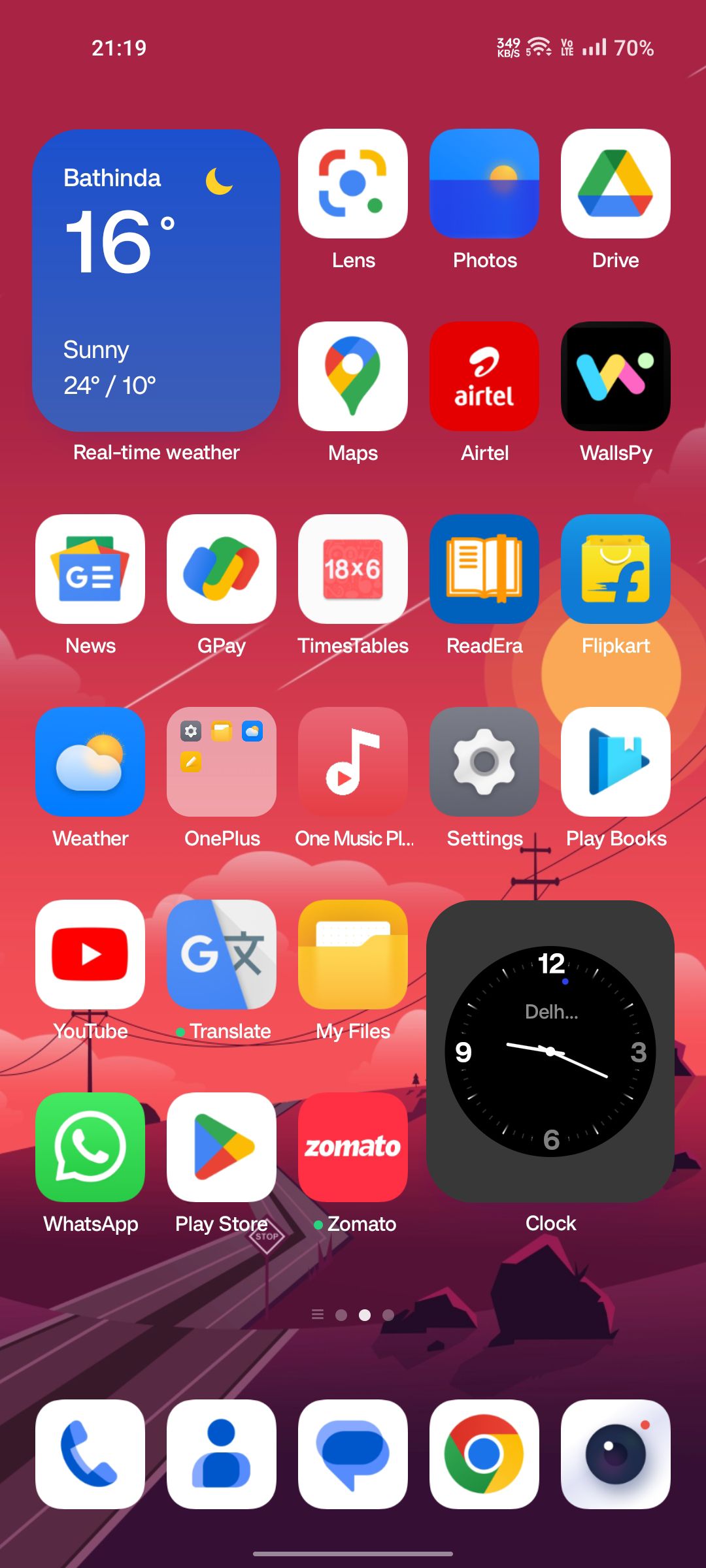 Require white skin clock widget