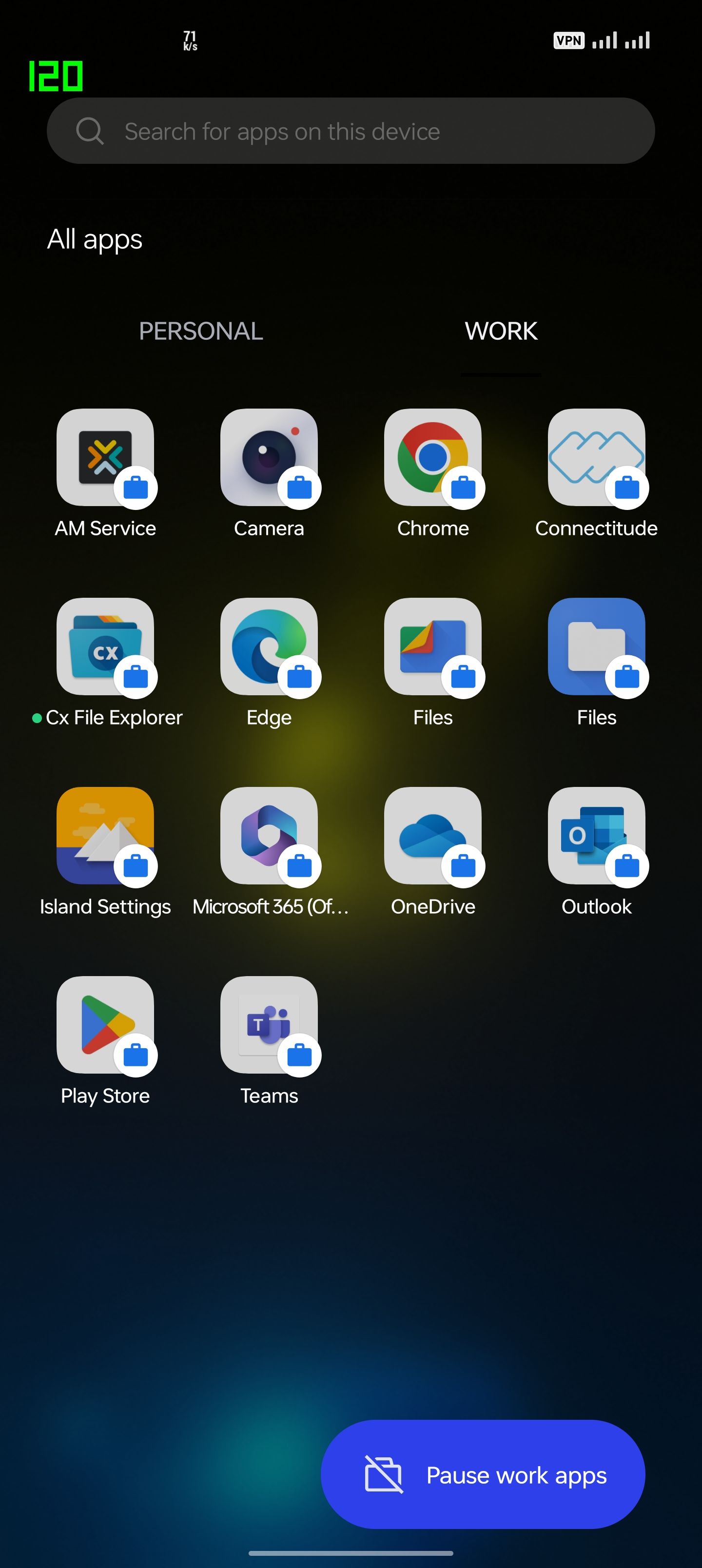 [bug report ] work profile glitches