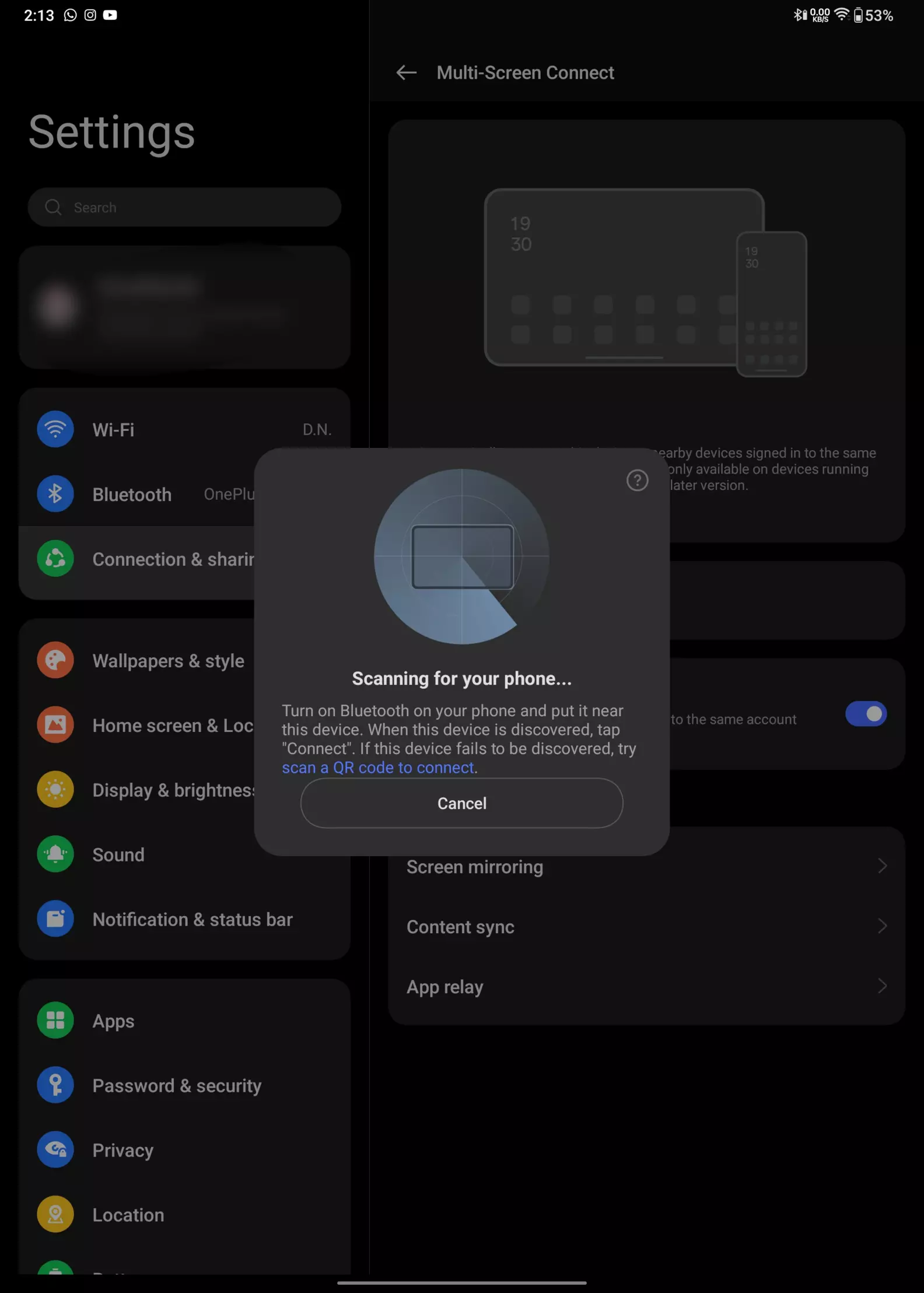 Multi-Screen Connect not working