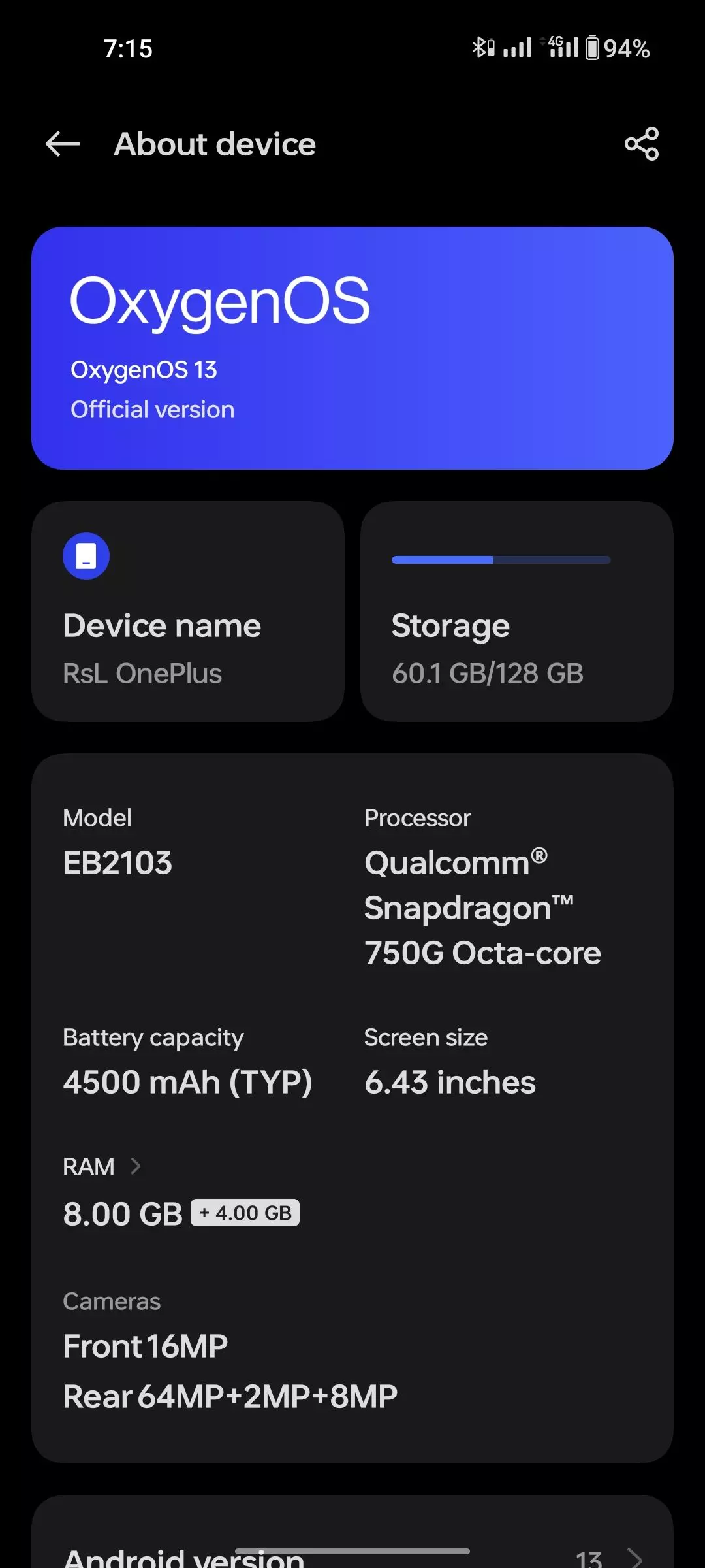 My one plus nord ce 5G after android 13 all ok but when i Pl