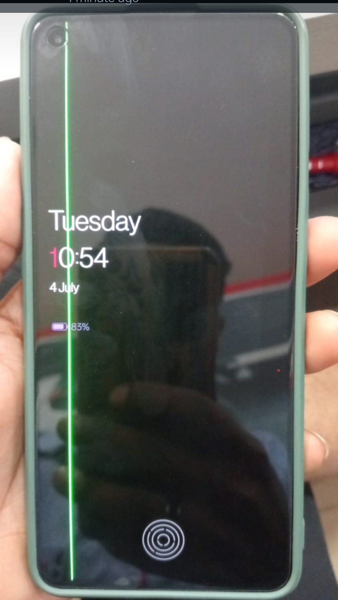 My phone is OnePlus 9 Green line on displayI have to say tha