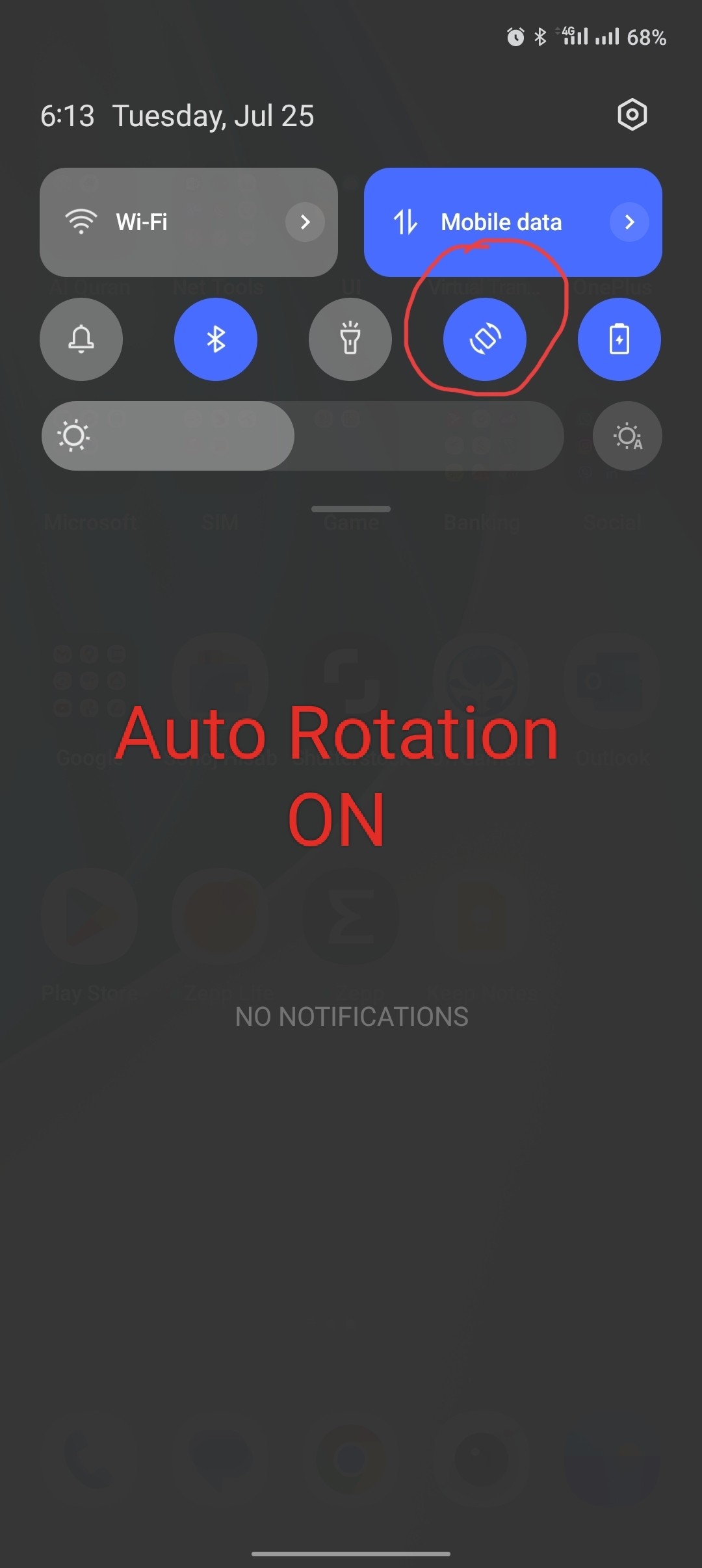 Auto Rotation is not working