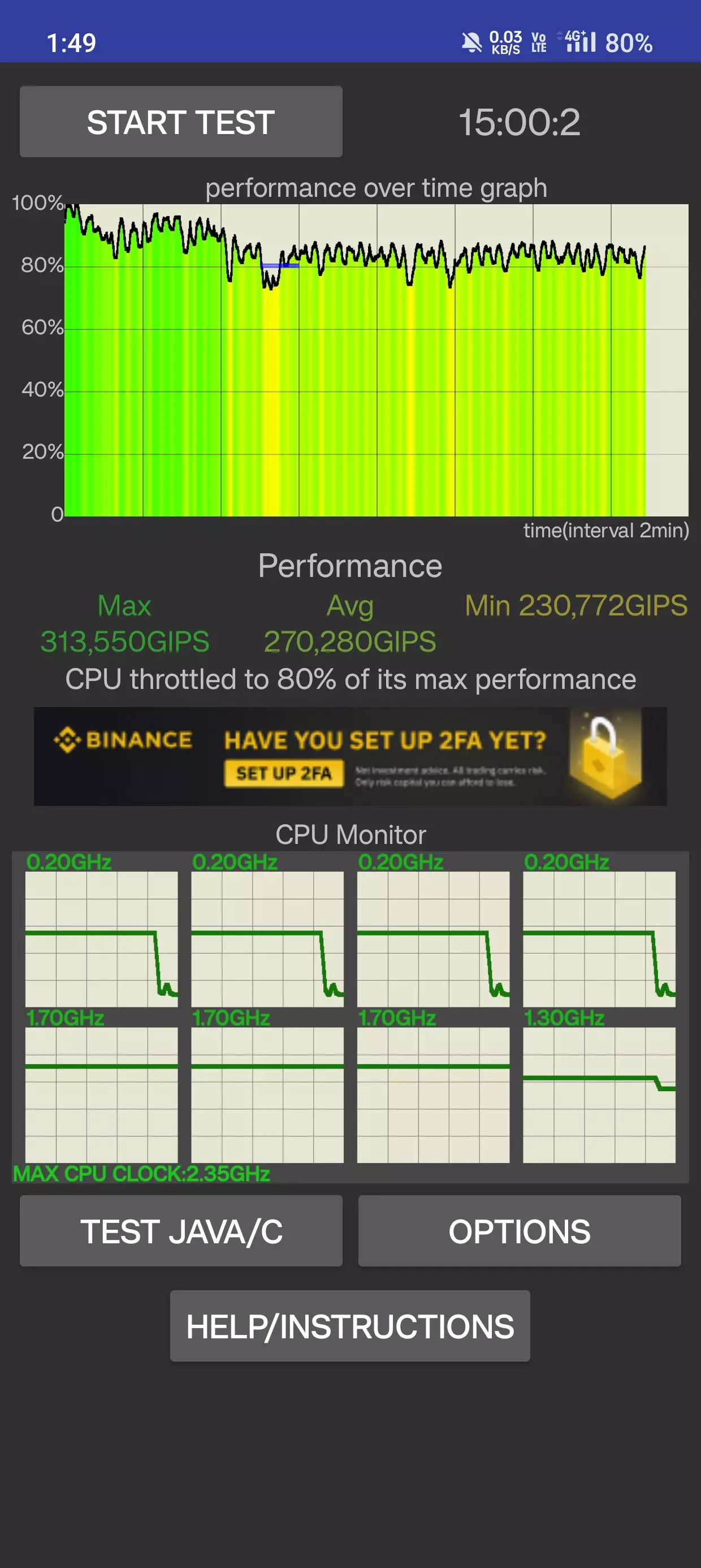 CPU Throttling Test on OnePlus Nord 3
