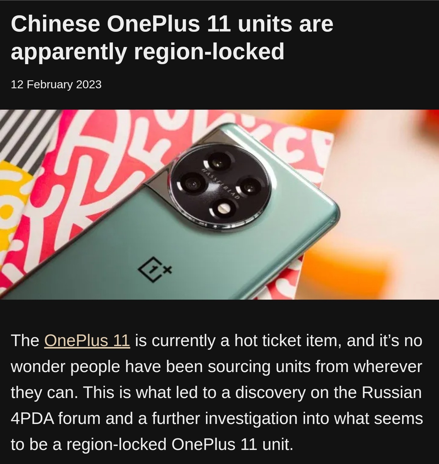 Since I bought this #oneplus 11R mobile getting the error th