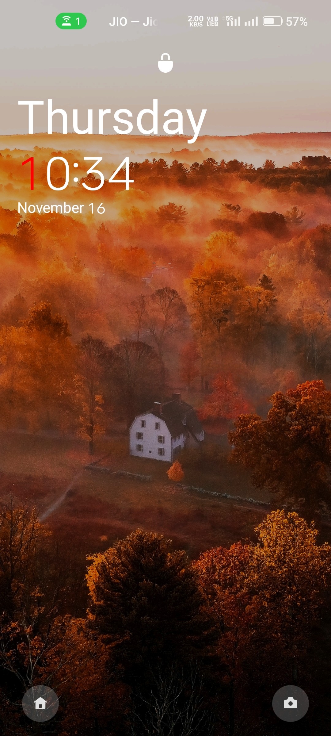 Op 8T lock screen notifications missing