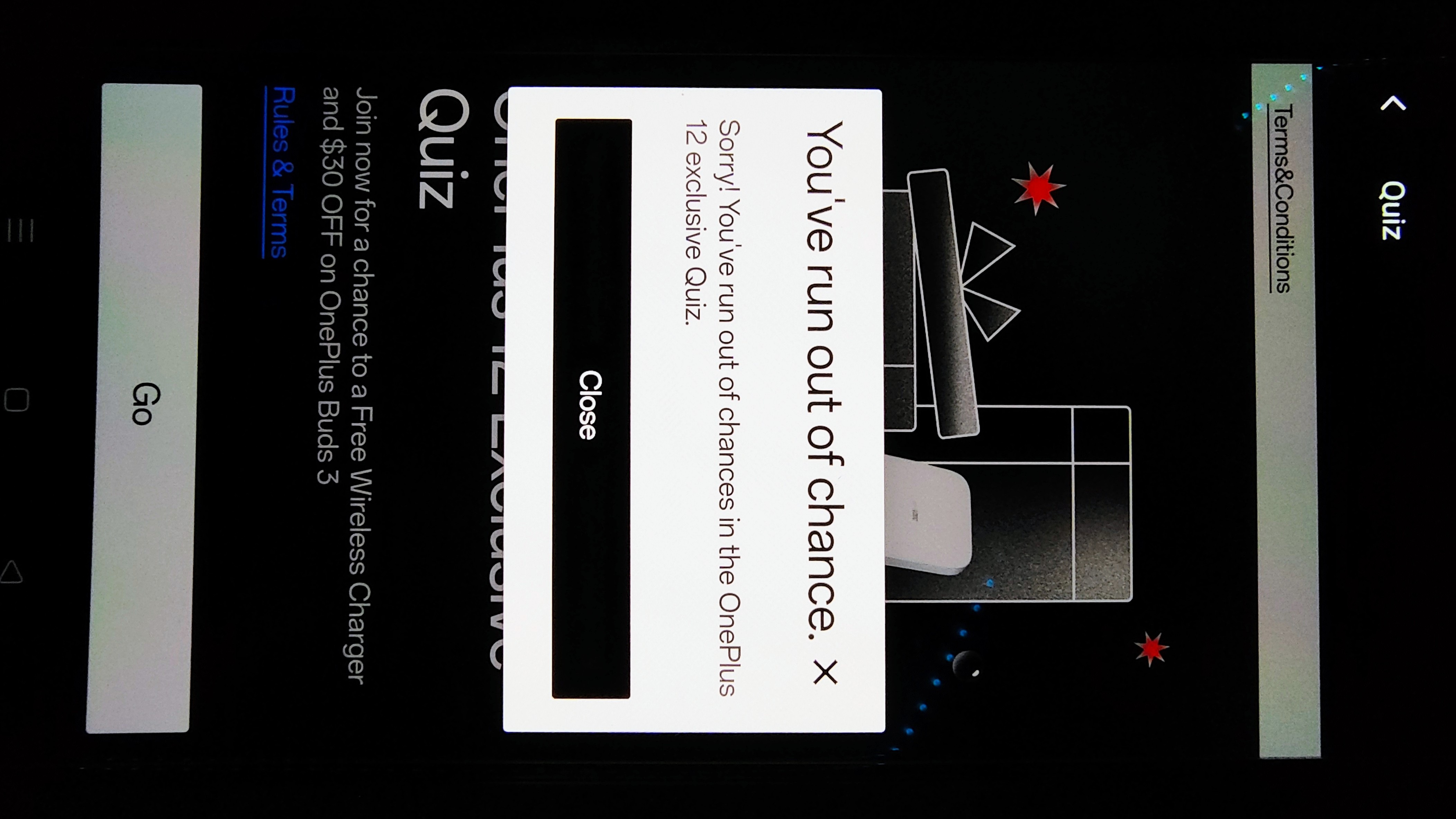 I have not drawn yet on the OnePlus 12 Exclusive Quiz (I did