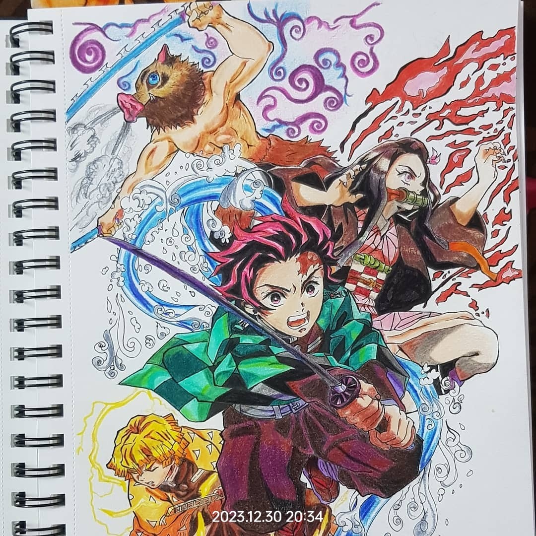 Finally completed the Kimetsu no Yaiba collection 🥰🥰 and y