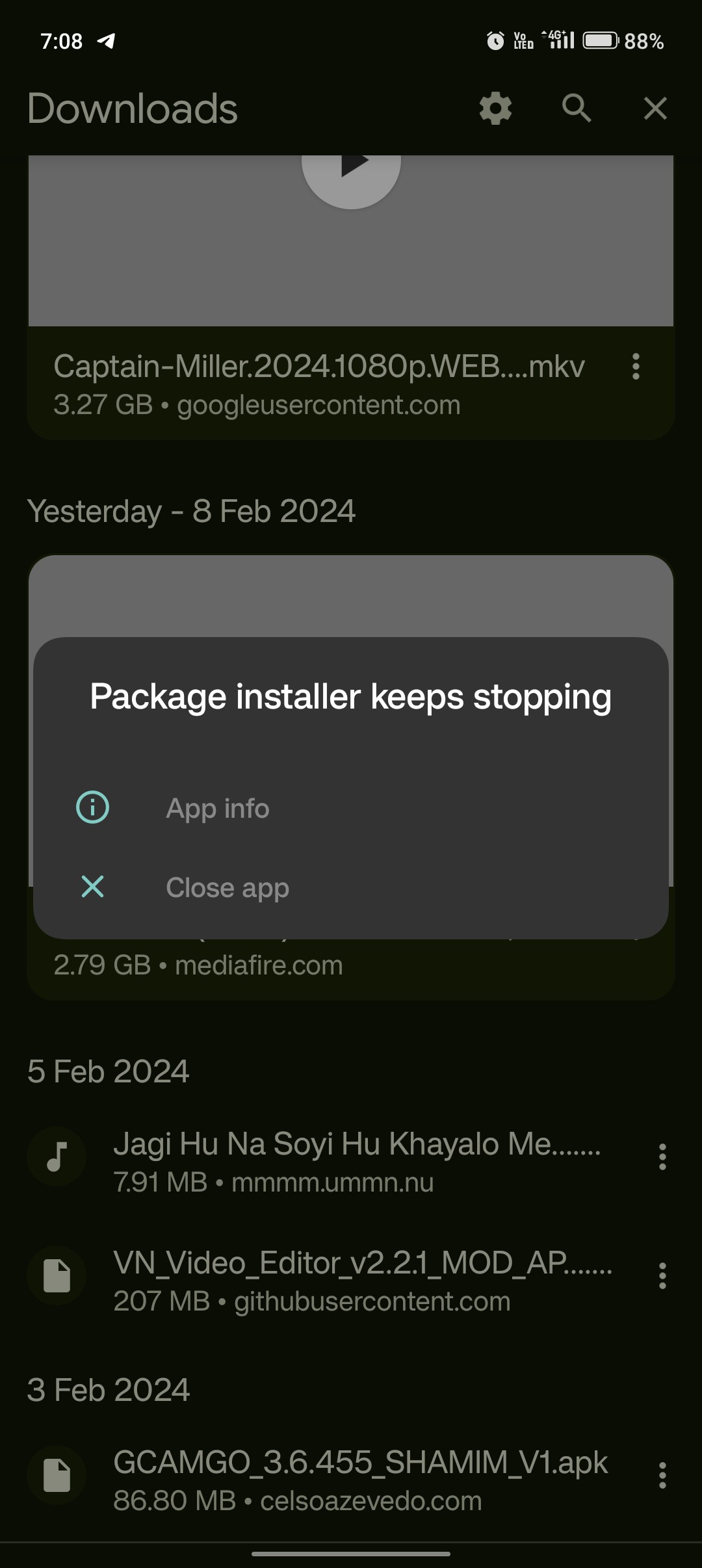 Third party app installation problem