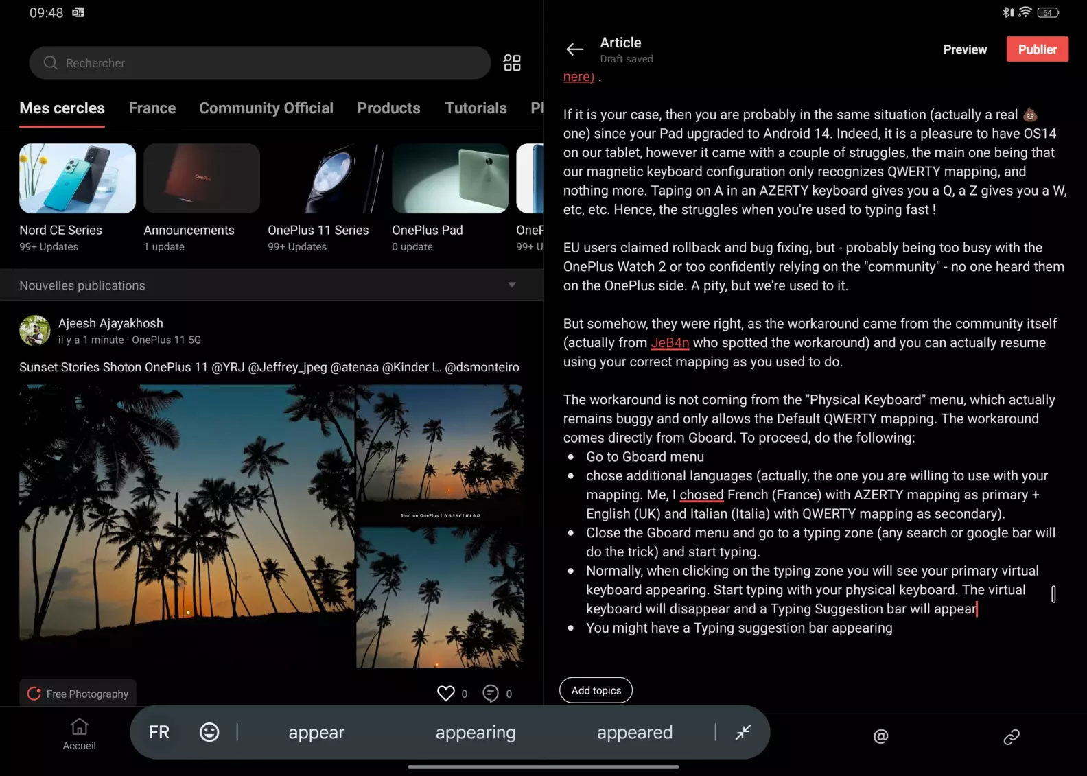 Finally, a workaround for the Android 14 Magnetic Keyboard mapping issue.