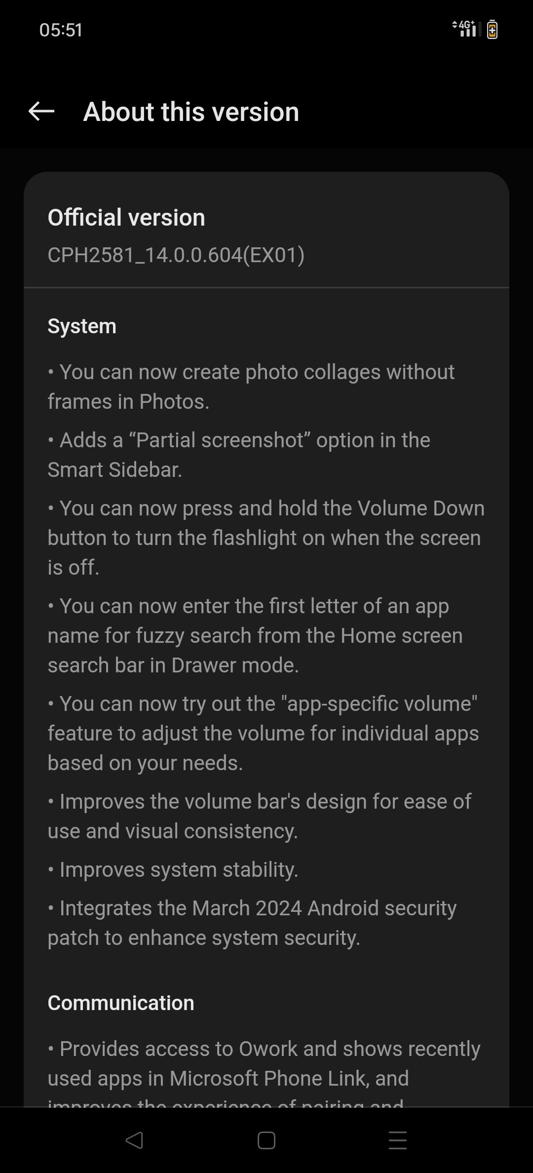 Just received this update on my OnePlus 12 in the UK cph2581