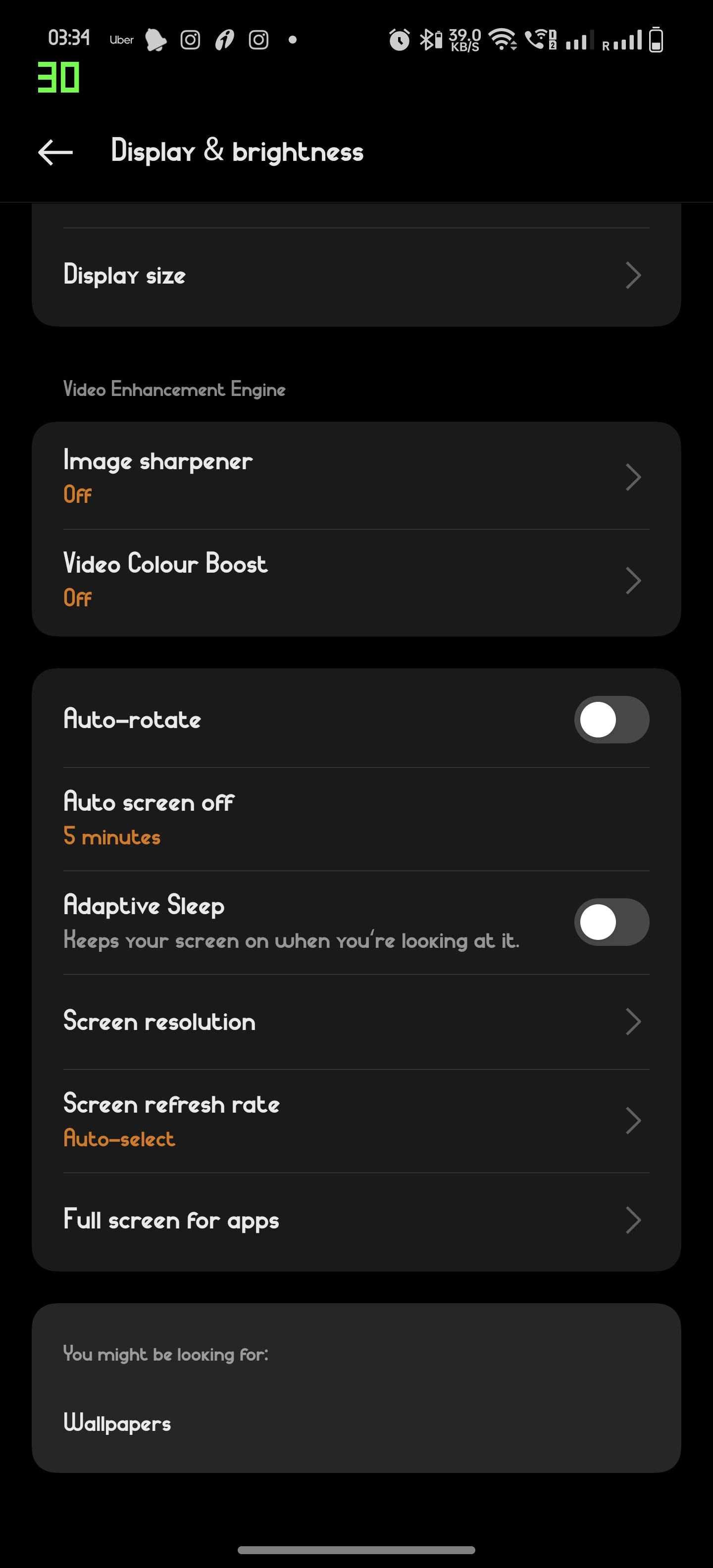Refresh rate not going below 30 hz. Oxygen OS IN version. An