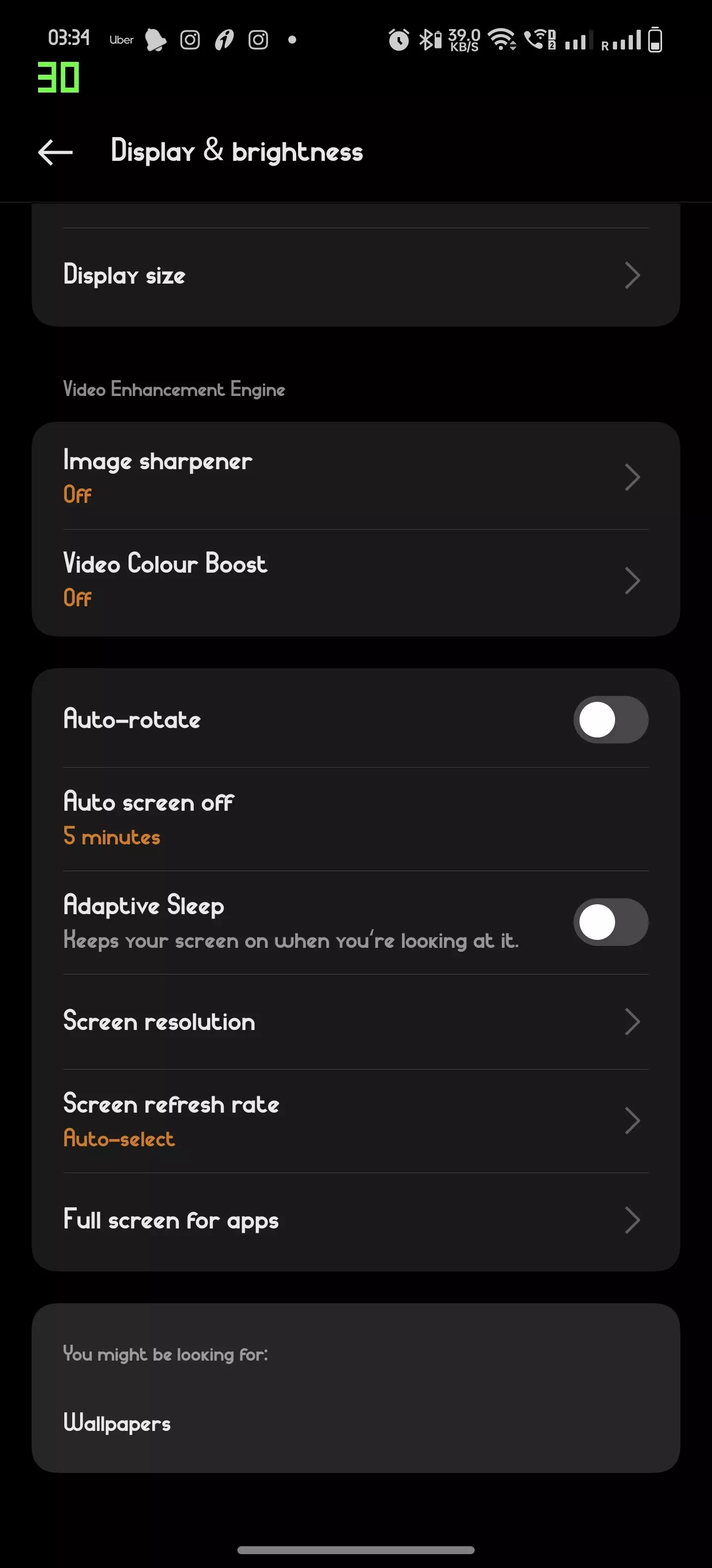 Refresh rate not going below 30 hz. Oxygen OS IN version. An
