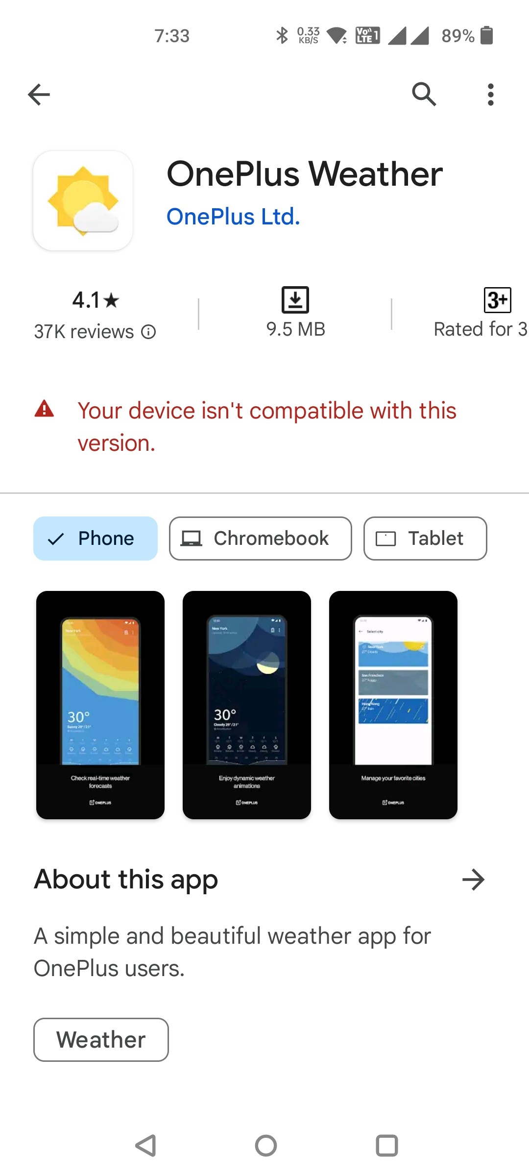 Weather App Issue
