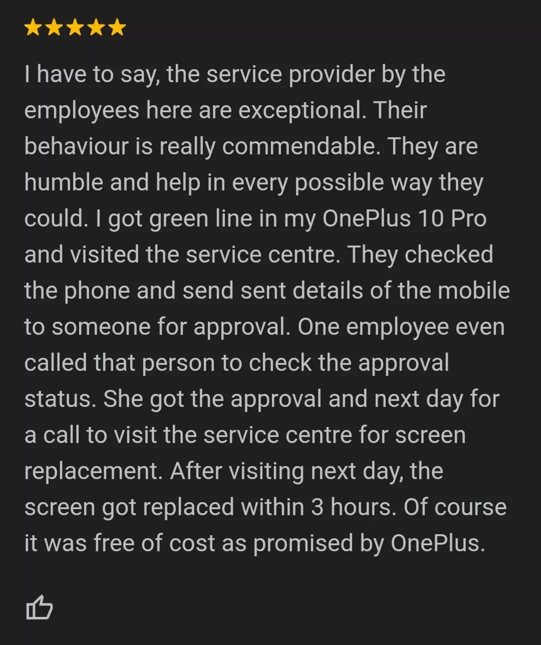 OnePlus service centre experience