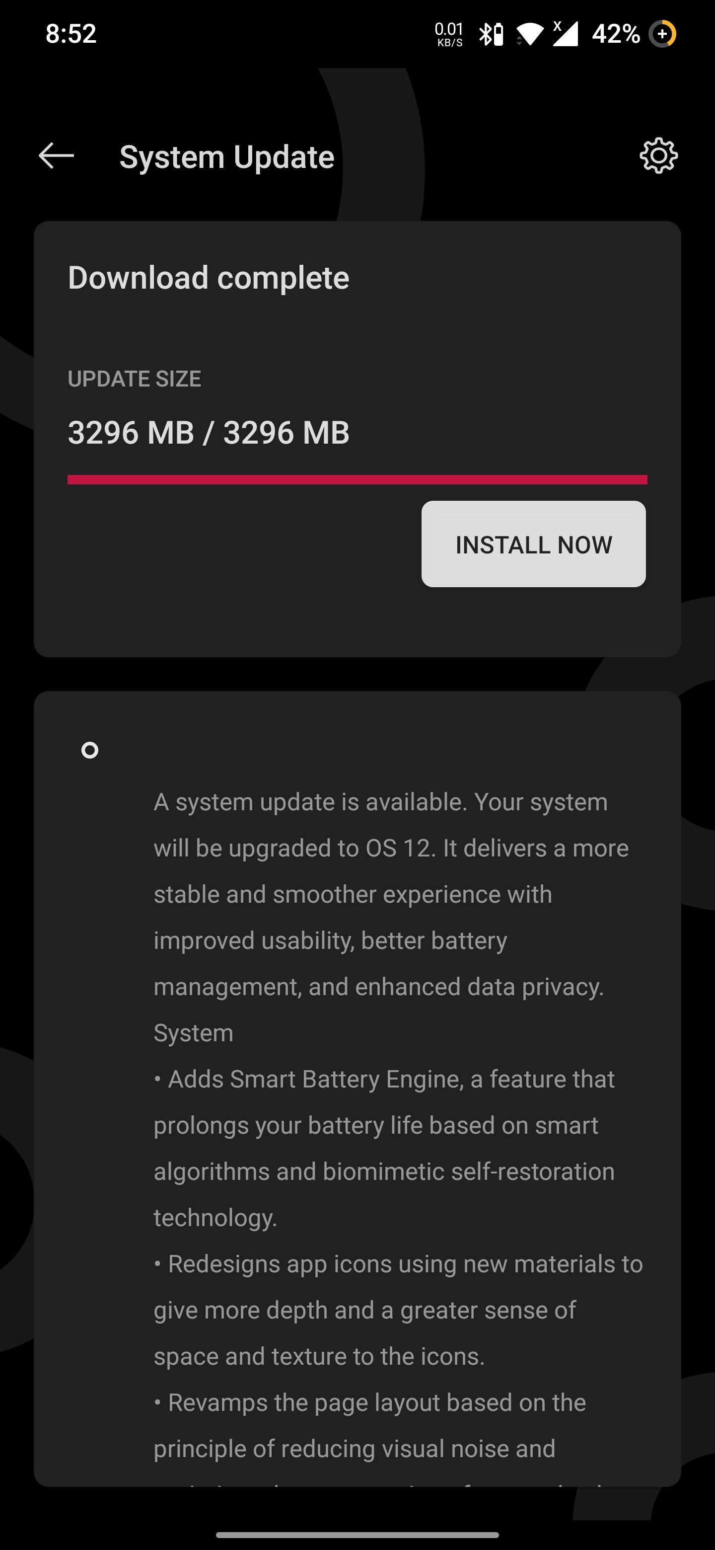 Not able to update to OS 12
