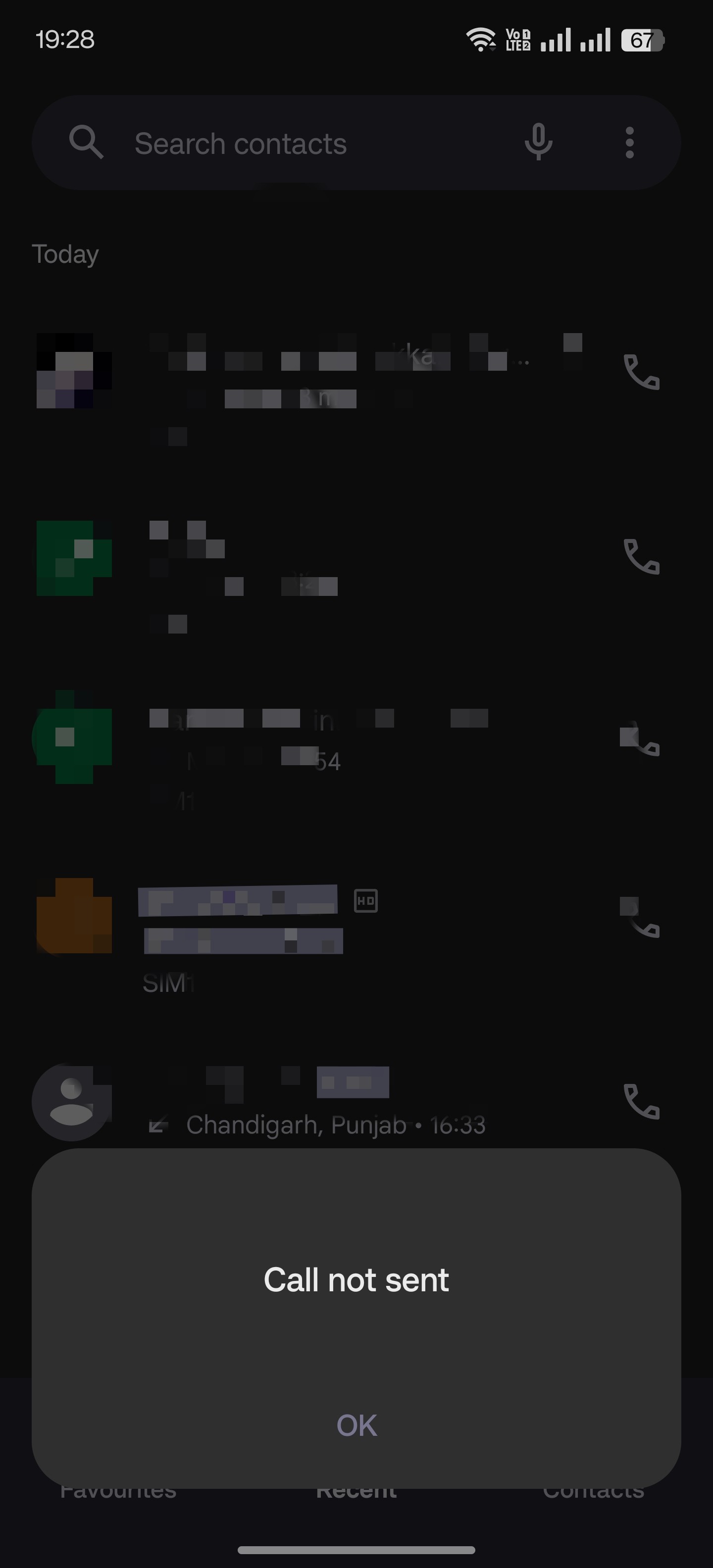 Phone call not working
