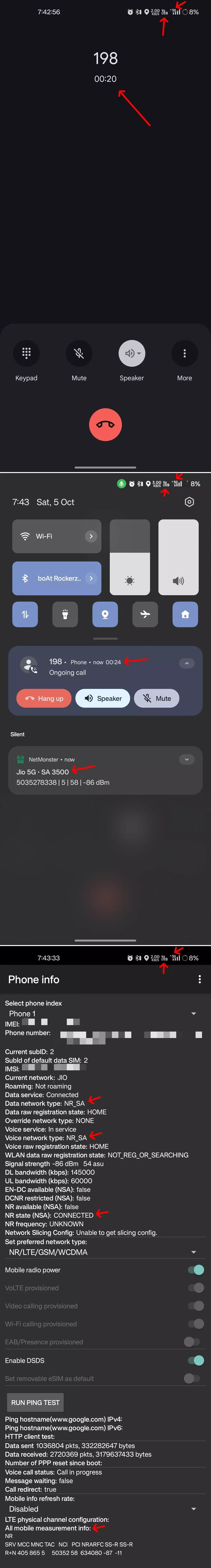 Incorrect Display of VoLTE Icon Instead of VoNR on OnePlus Devices
