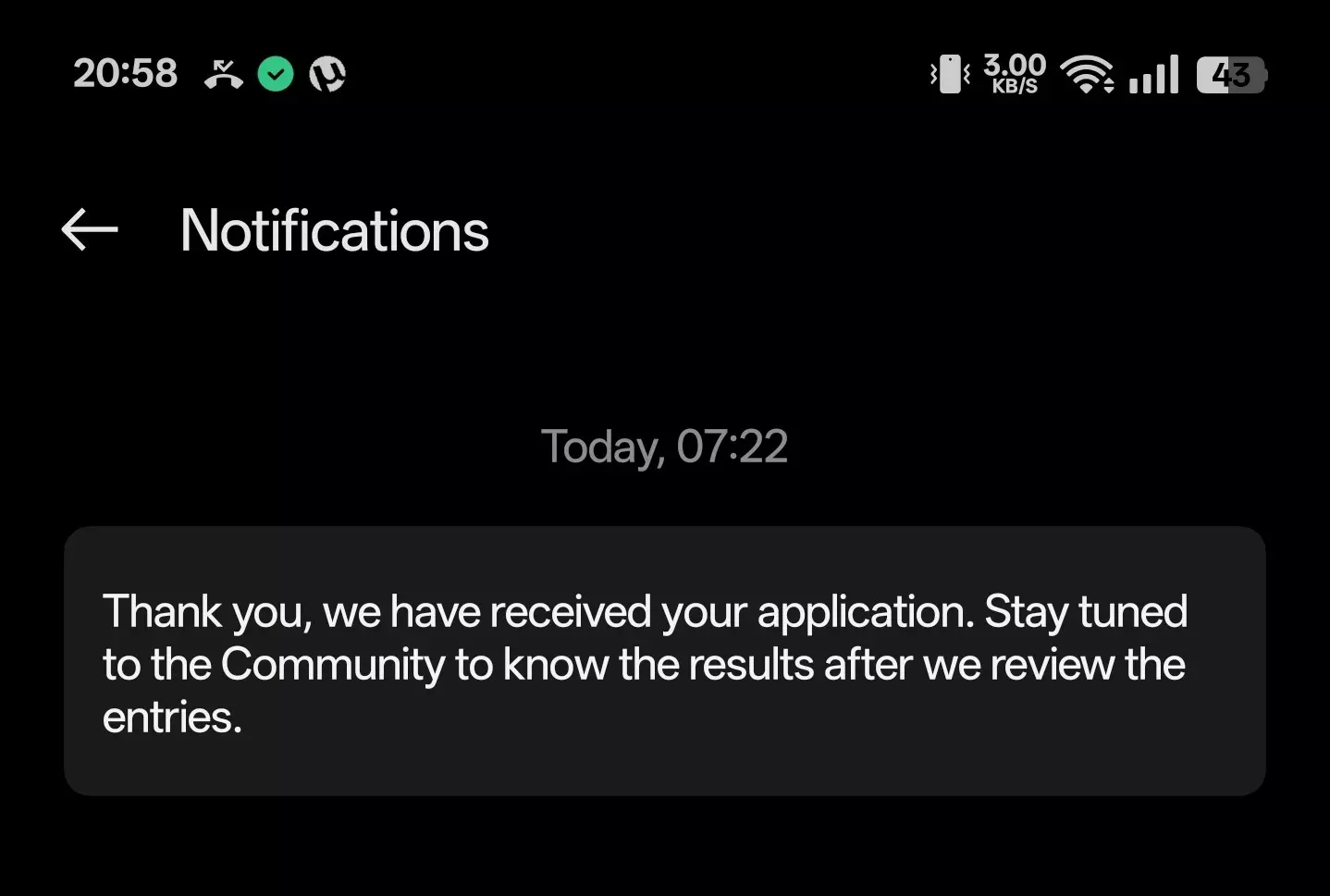 Application recieved! But wait I never applied for any?
