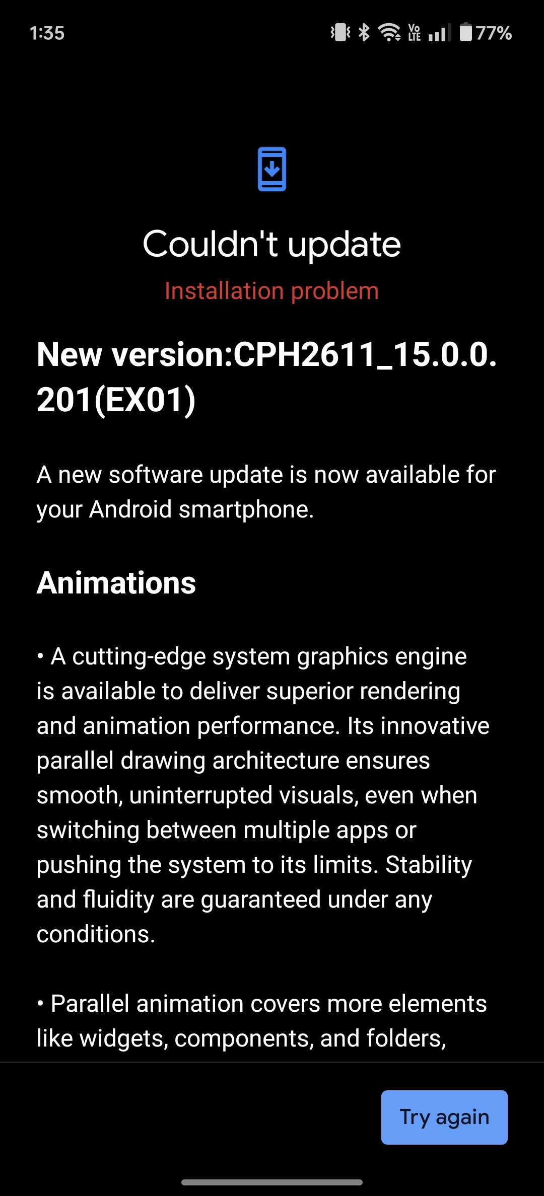 Issue on Update