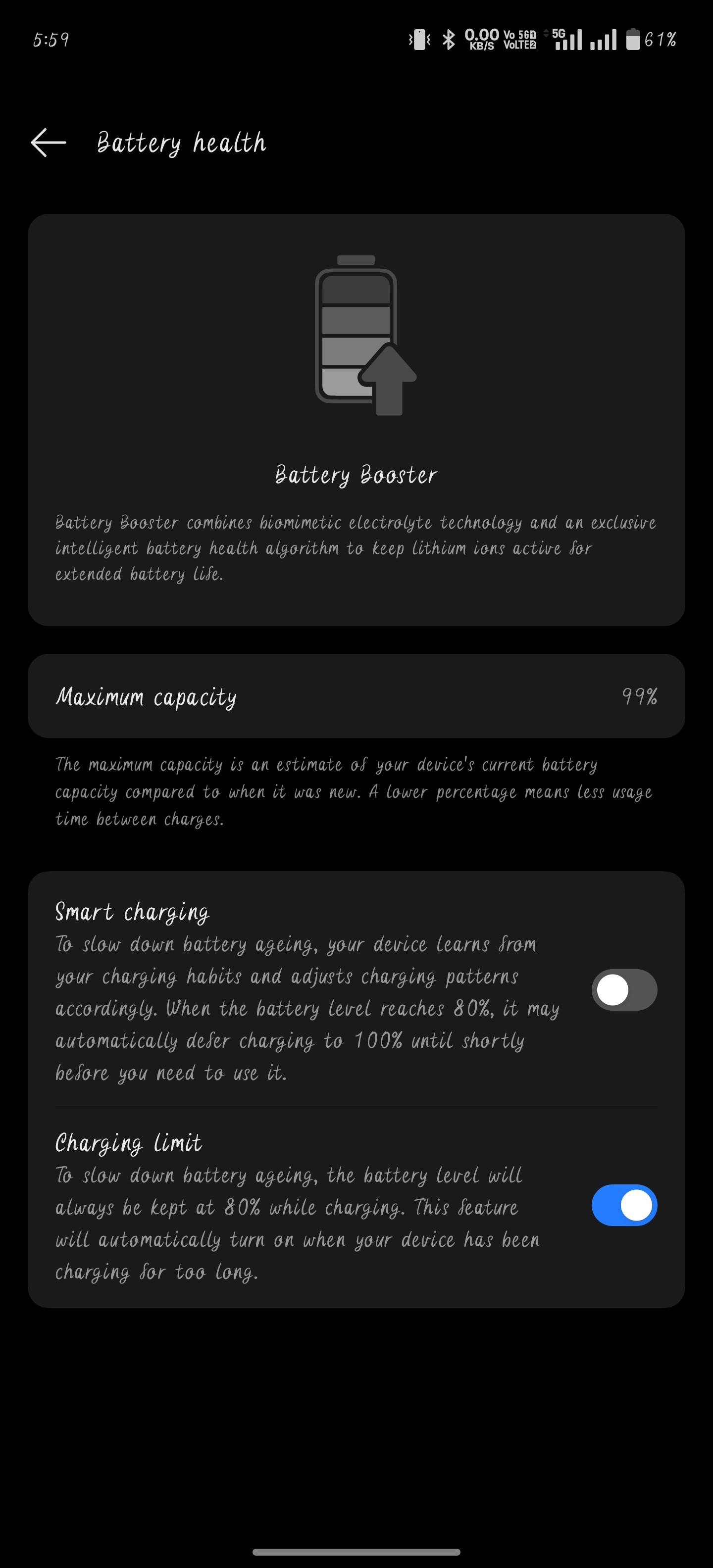 Battery health issue