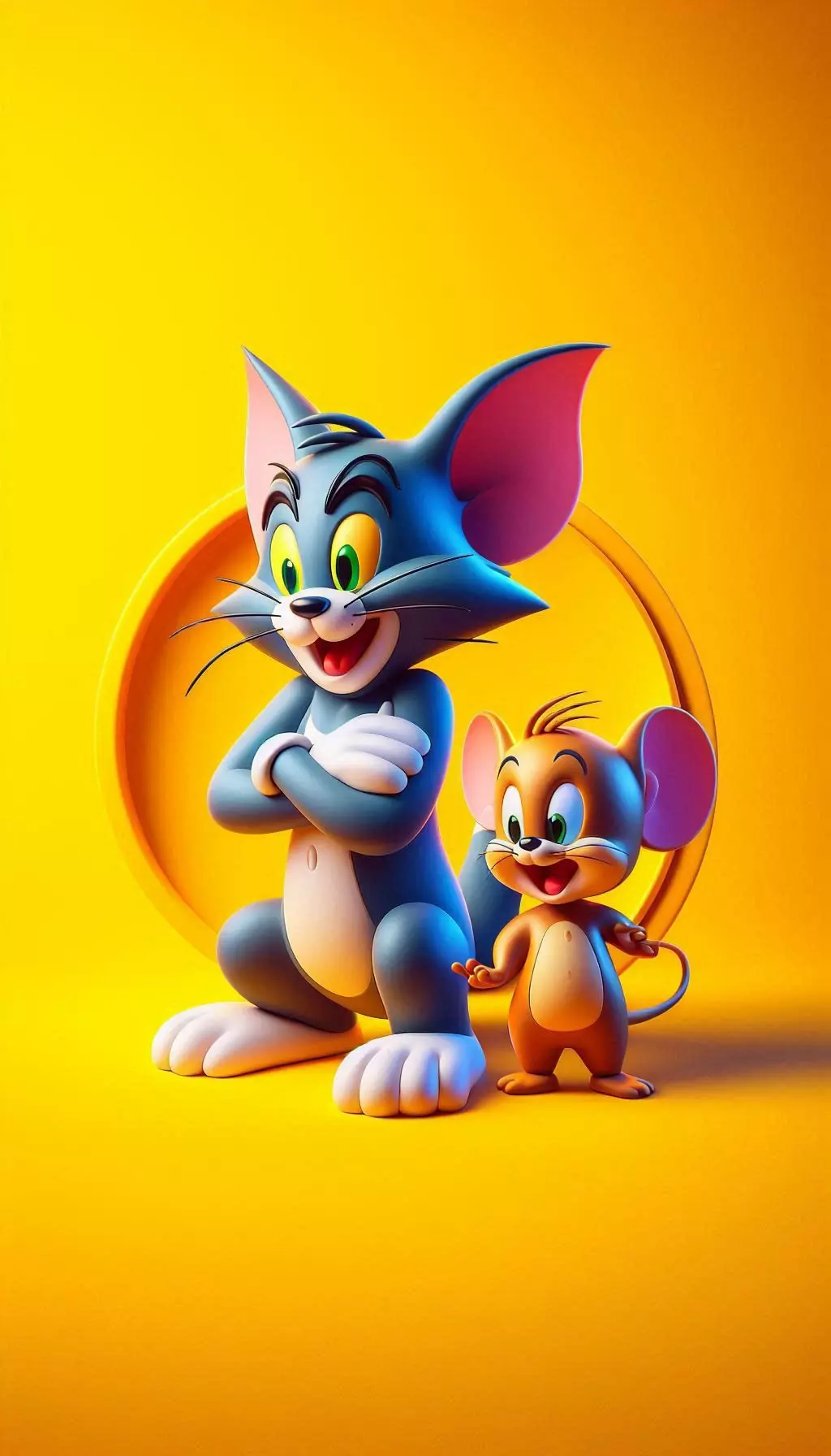 Tom and Jerry cool ai generated wallpaper