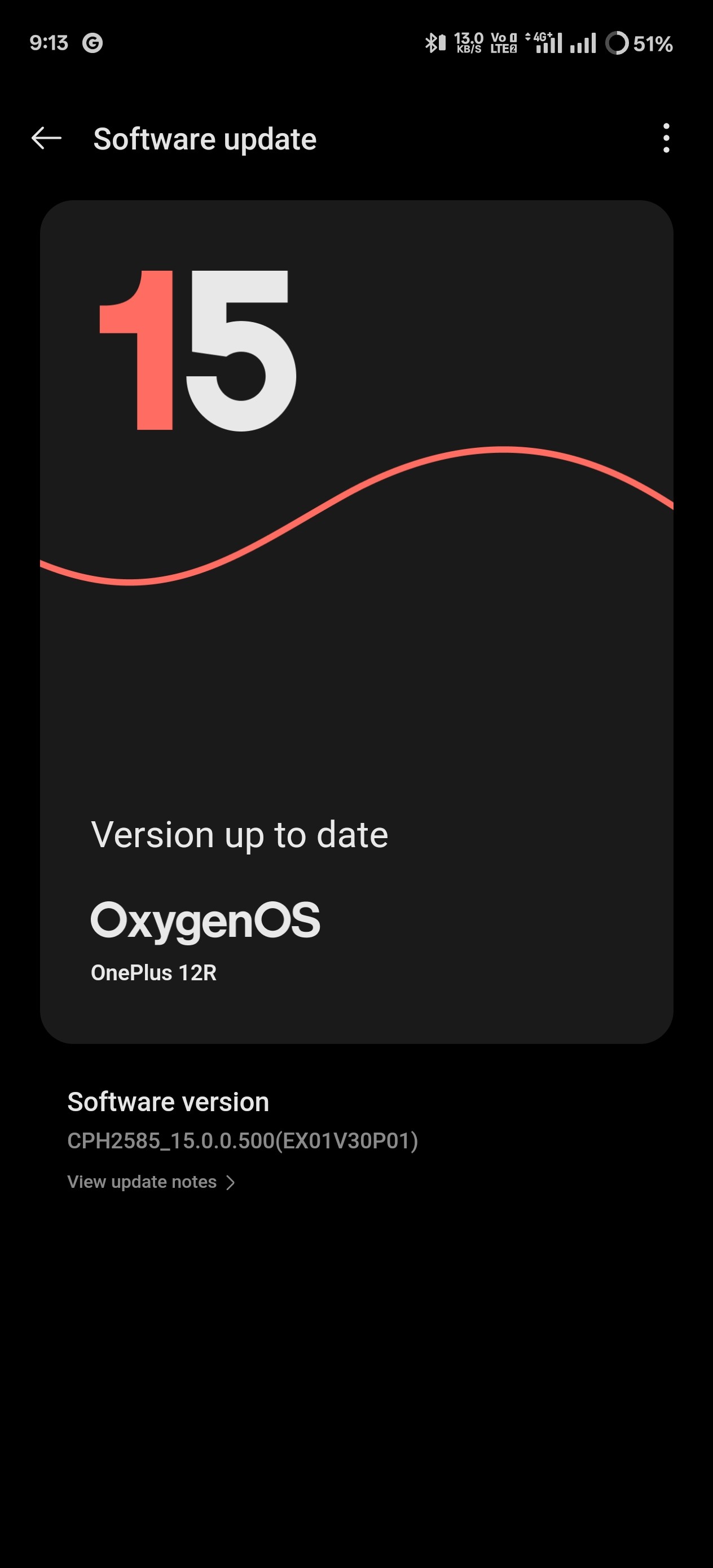 New update to OnePlus 12R