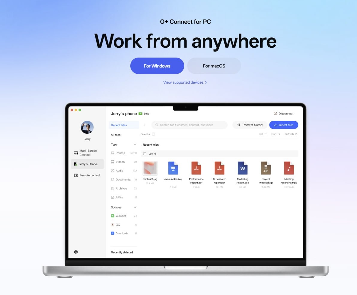 1+ new Windows version is hereRemote file management now sup