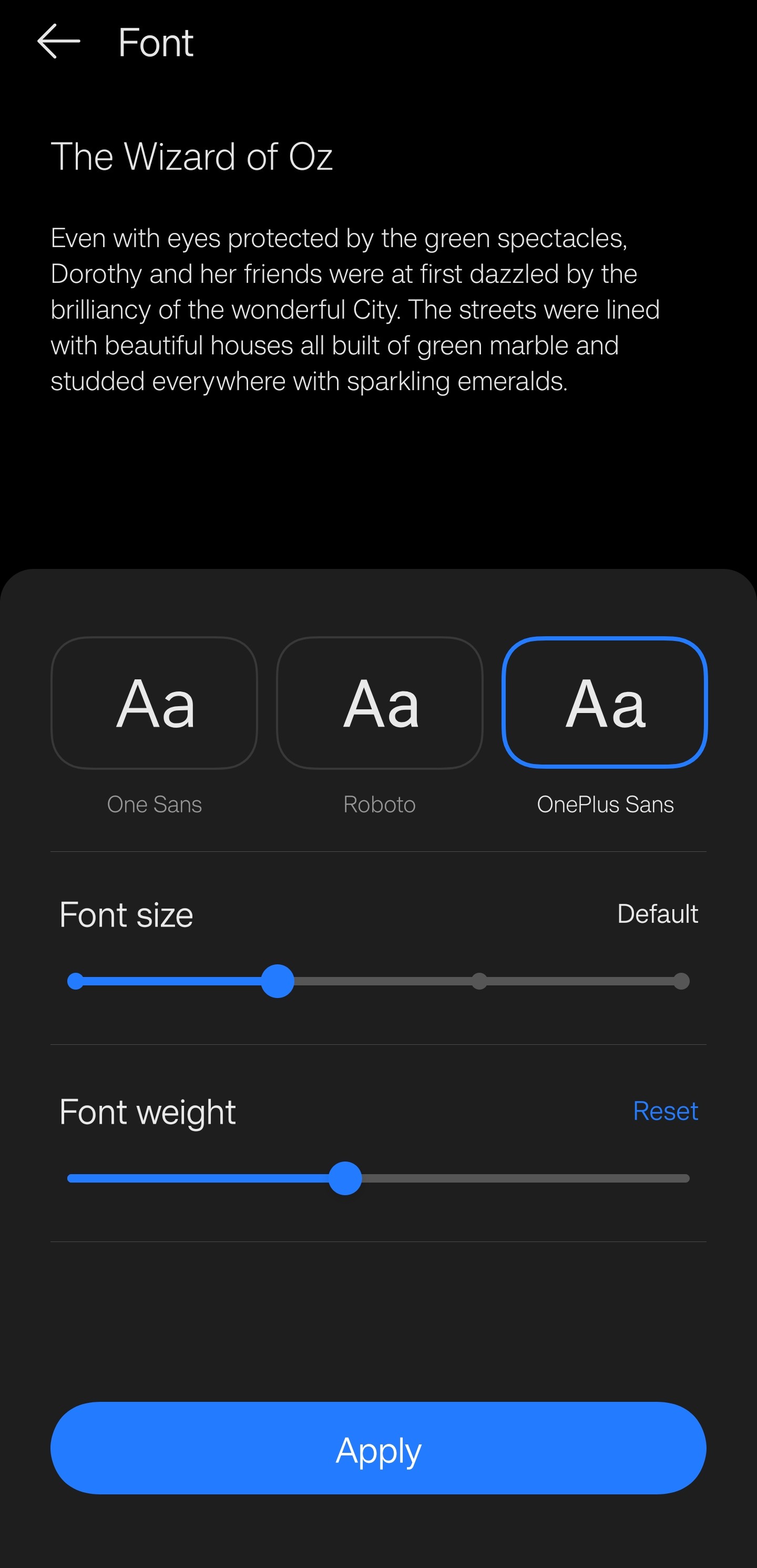 Large fonts of wifi name and operator name.