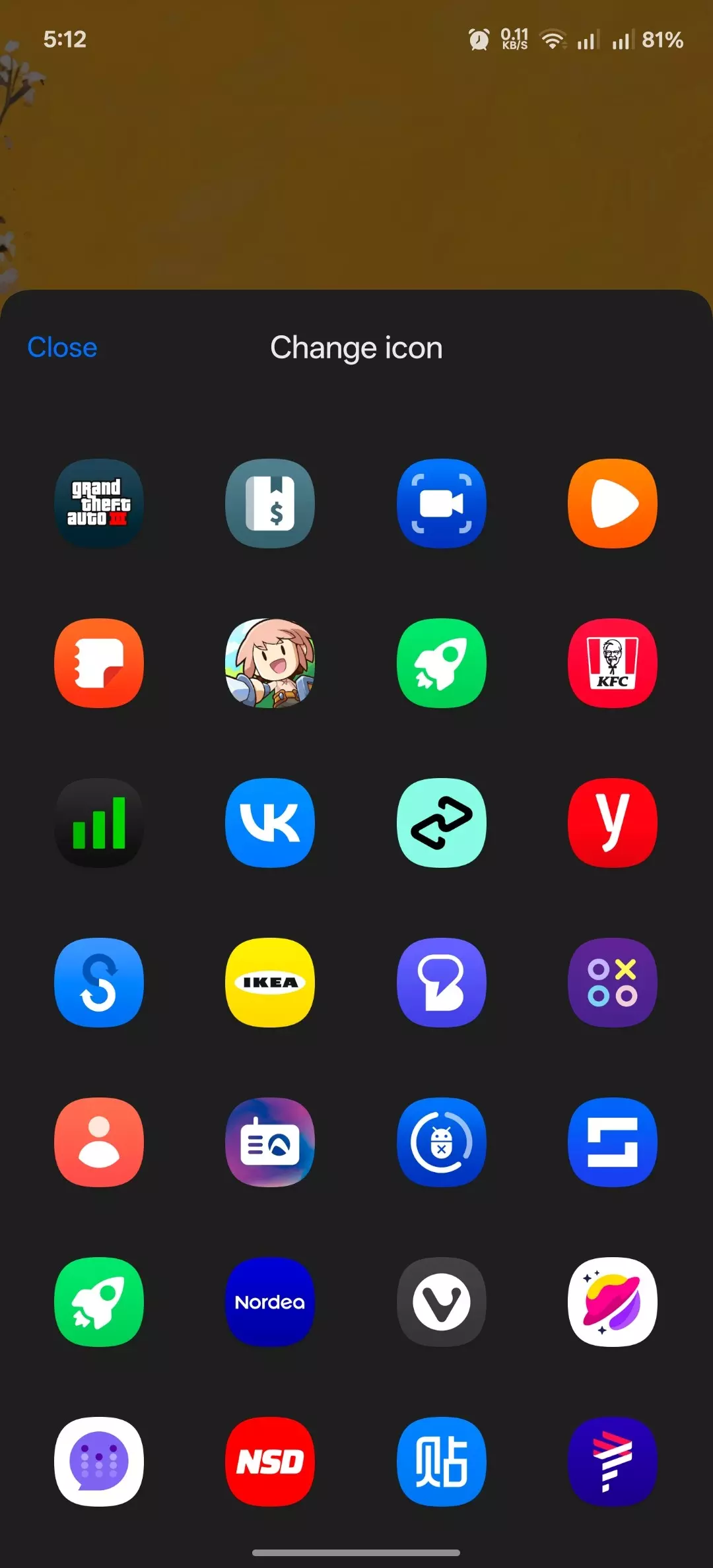 automatic icon changer