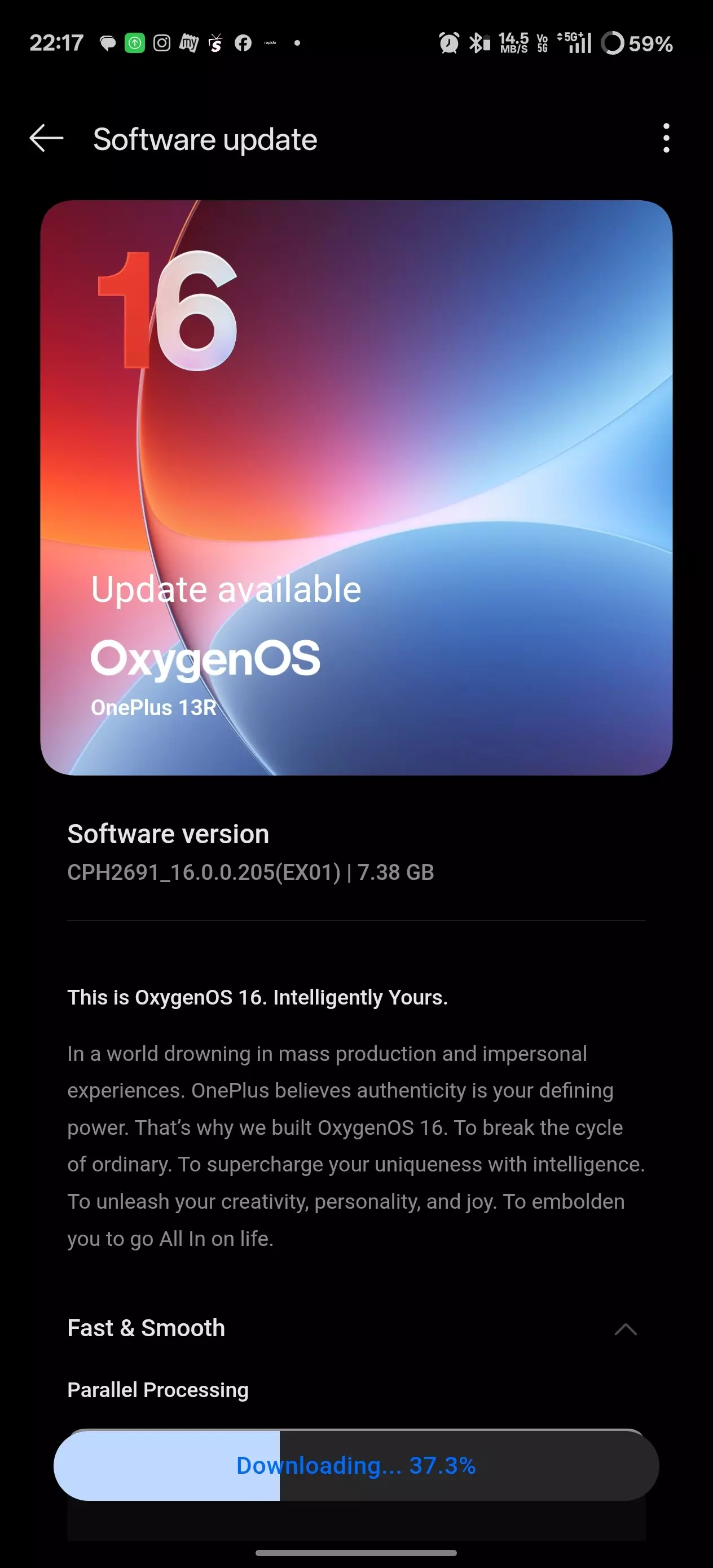 Oxyzen Os16Finally downloaded to explore new amazing Os16