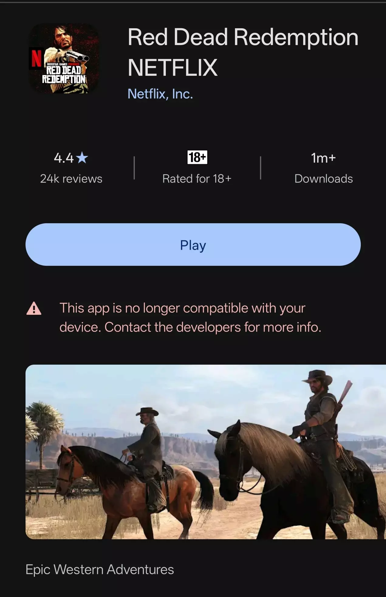 Can't install Red Dead Redemption on nord 5.I just heard tha