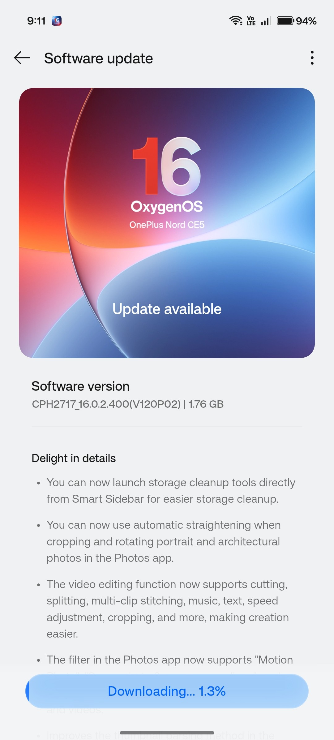 New update available for Nord CE5
