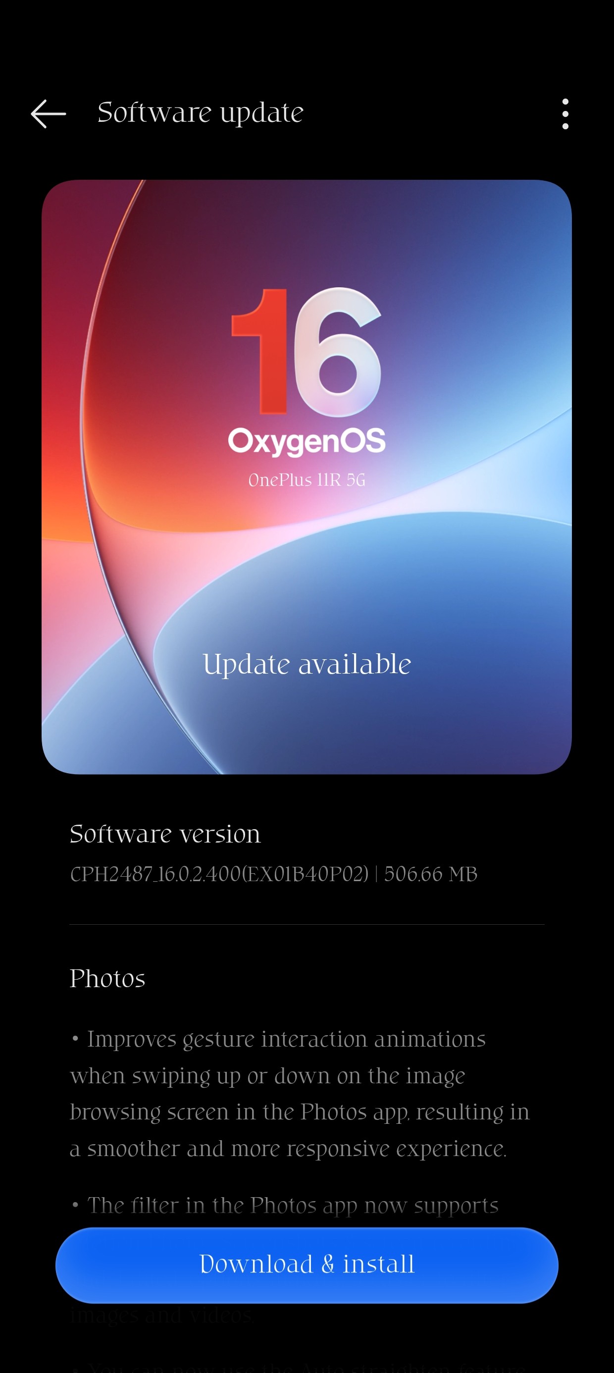 New SOTA Update in OnePlus 12