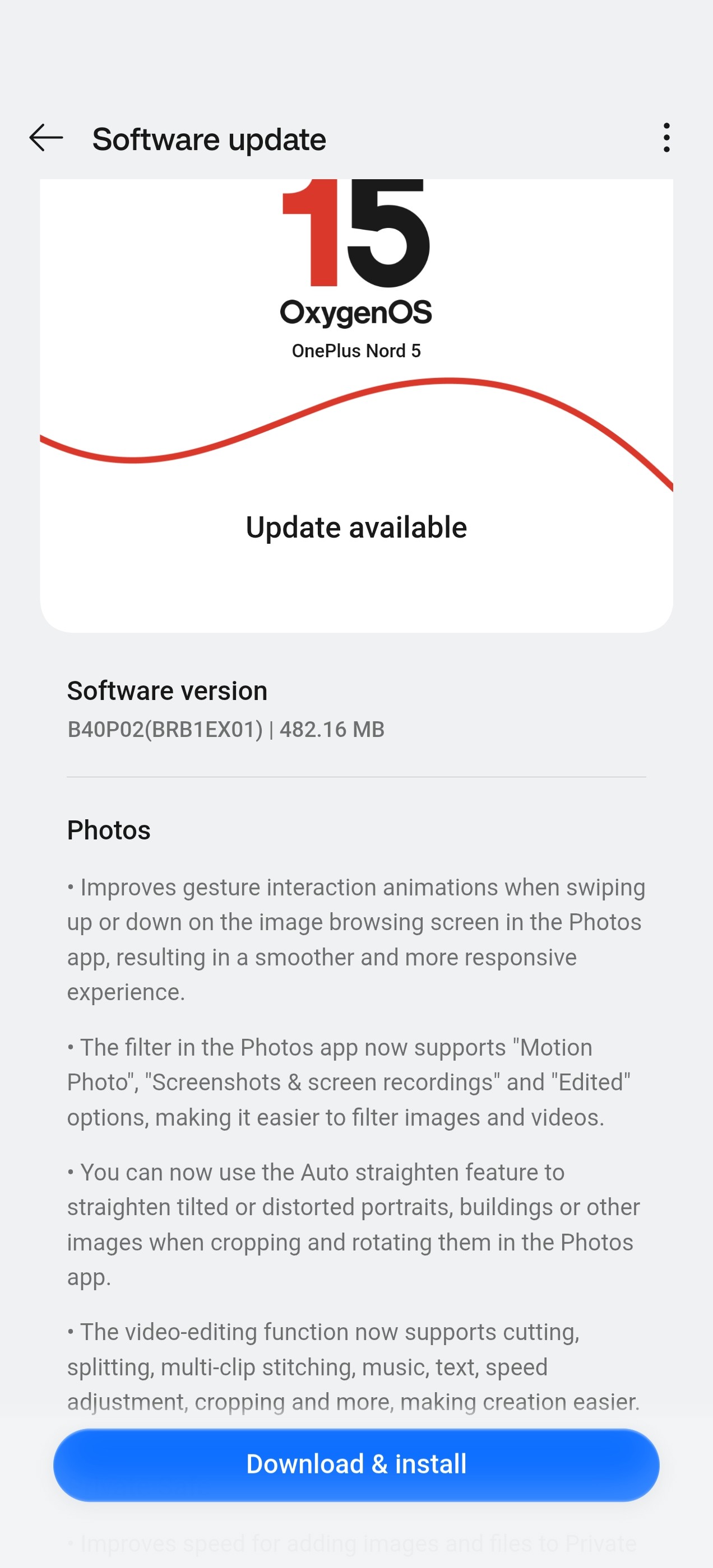 NEW SOTA Update...On Oneplus Nord 5 , version no.: B40P02(BRB1EX01)