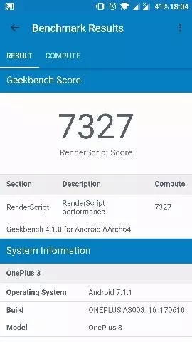 ridiculously high geekbench score with OnePlus 3