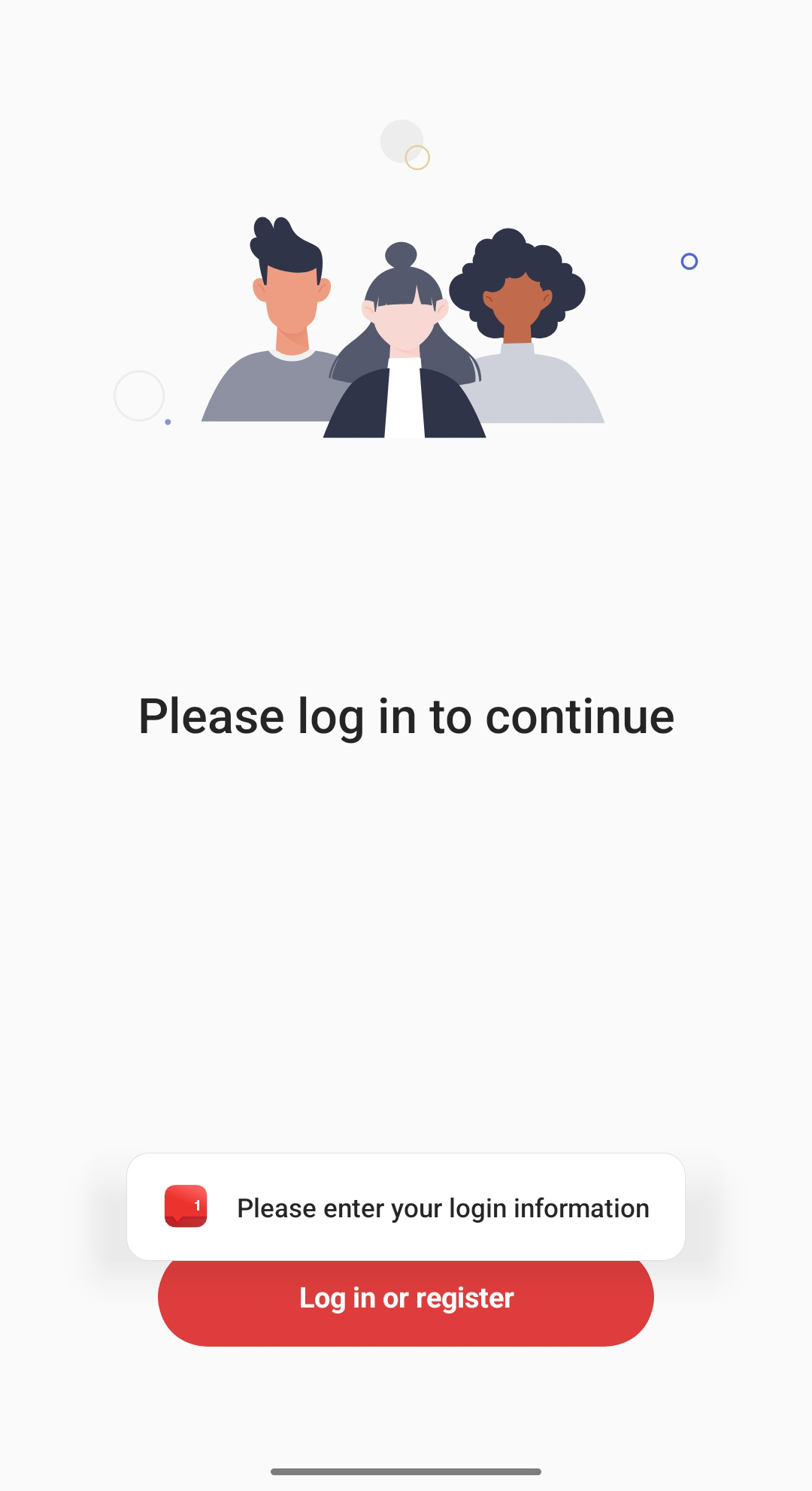 App: Cannot log in