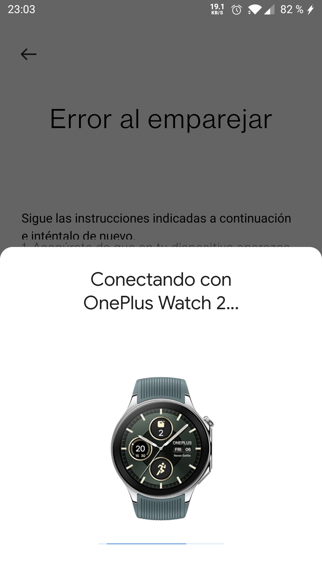 I can't pair Oneplus Watch 2 with the OHealth app