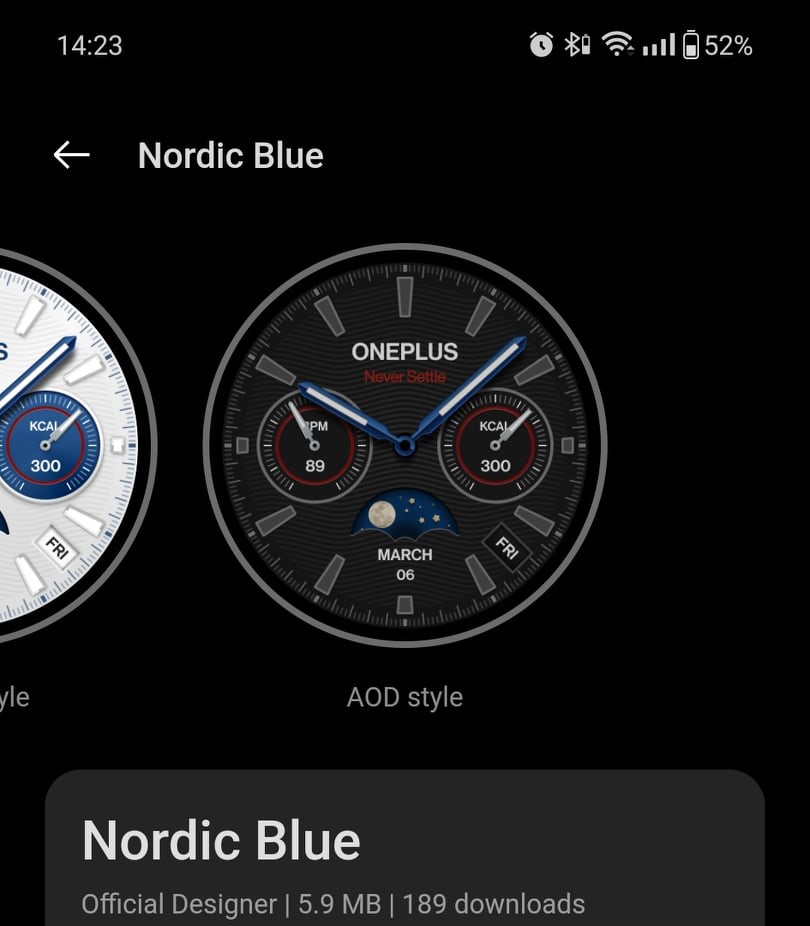 Can we get a dark style for the nordic blue watch face?