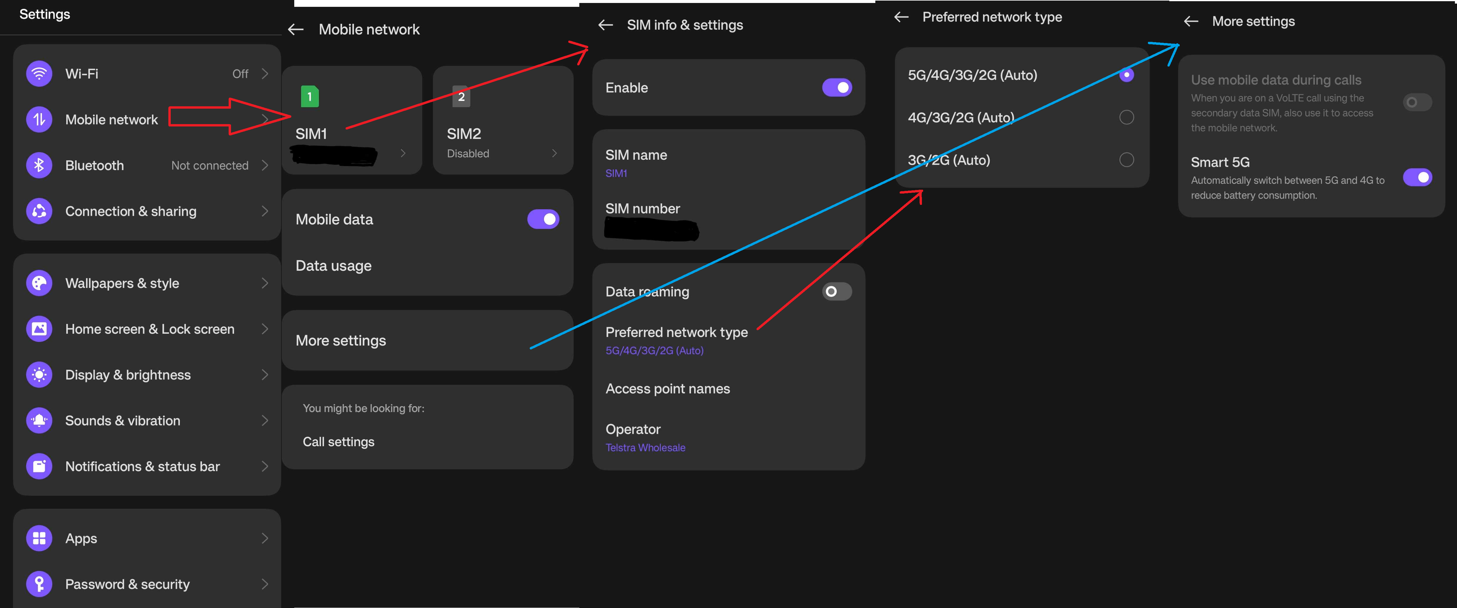 Enable volte on oneplus 8 pro