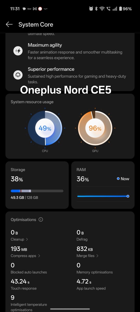 Oneplus Nord 5 System Core